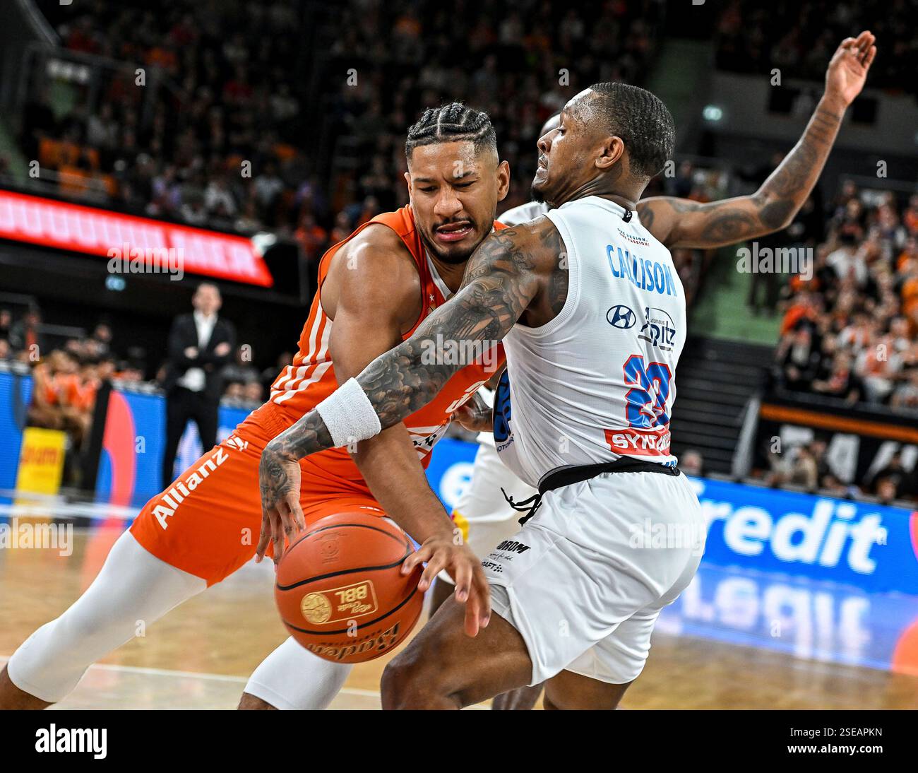 08.02.2025, ratiopharm arena, Neu-Ulm, GER, BBL, ratiopharm Ulm vs ...