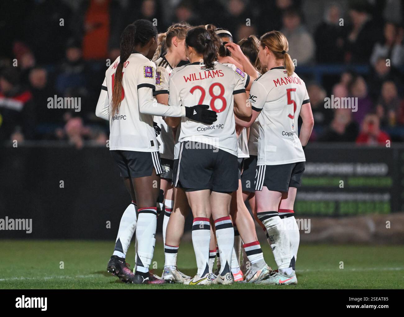 Manchester United's Mared Griffiths celebrates her sides sixth goal ...