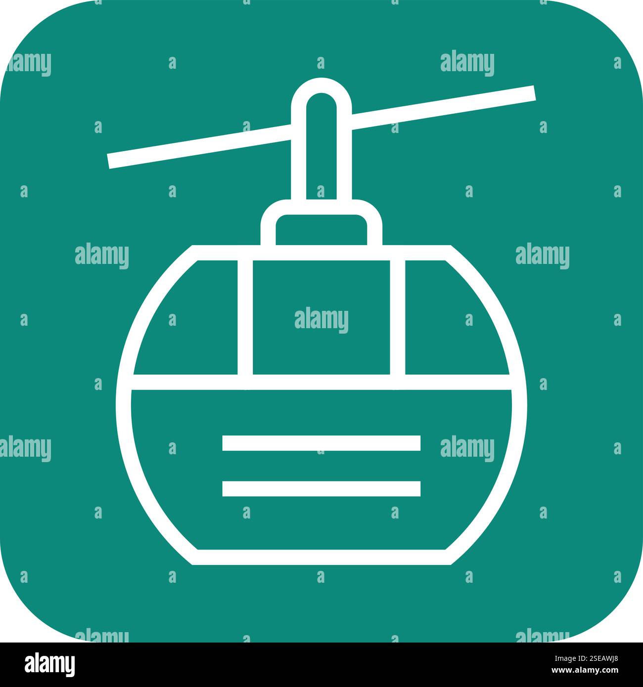 Cable car cabin Vector Icon Design Illustration Stock Vector Image & Art - Alamy