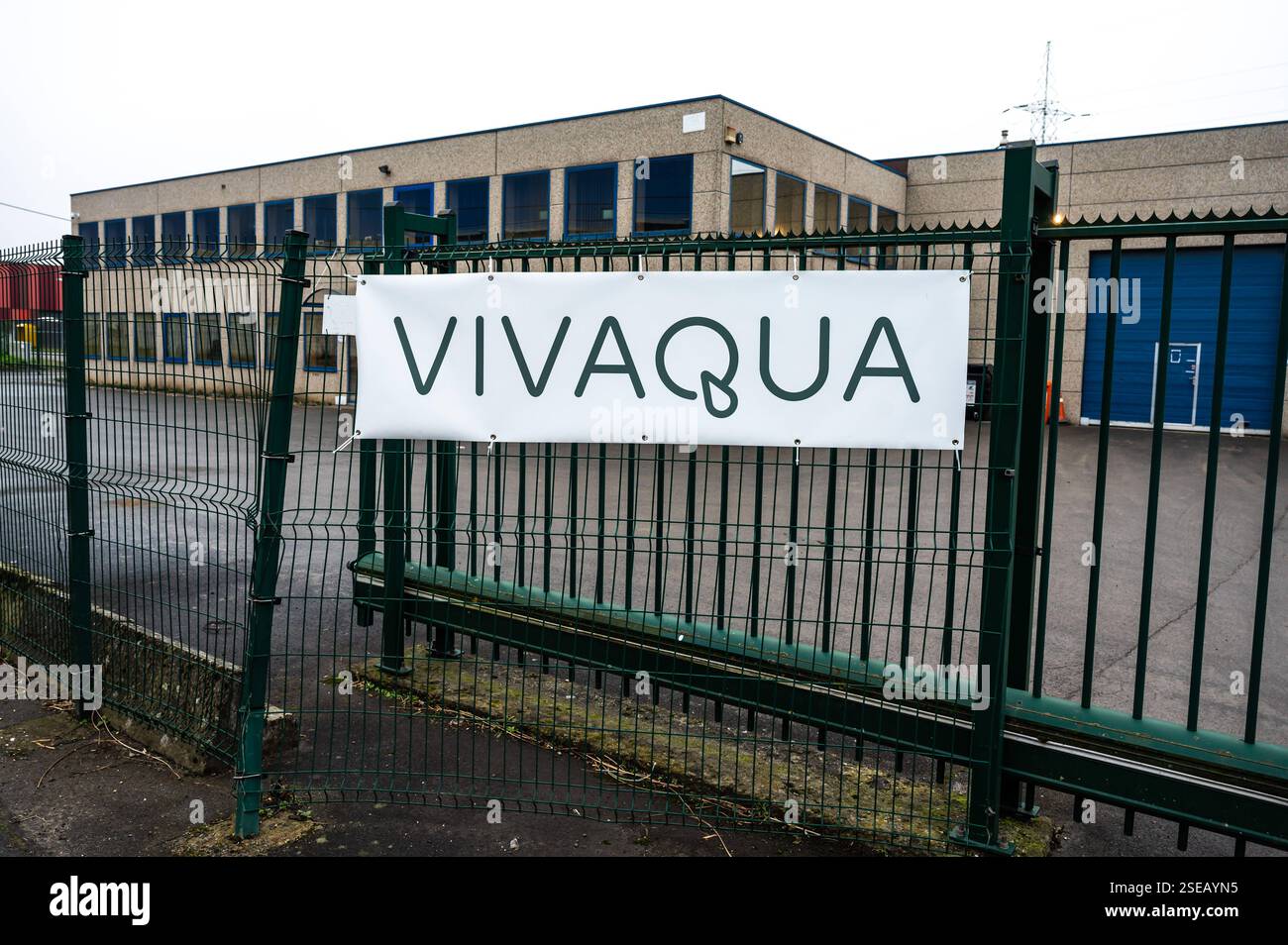 Pipeline ans swer works at the Vivaqua water facility processing plant ...