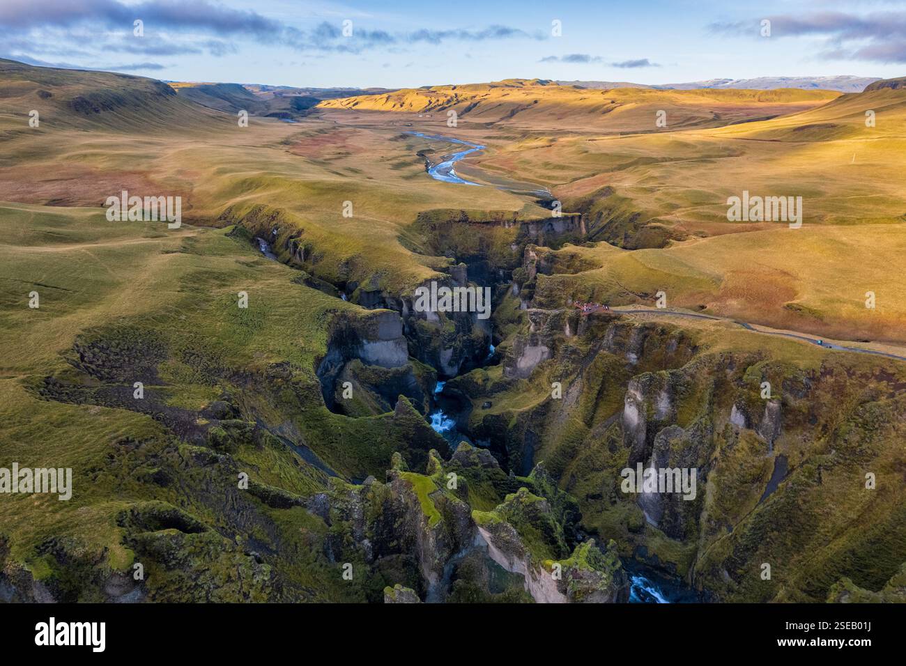 Aerial view fjadrargljufur canyon in hi-res stock photography and ...