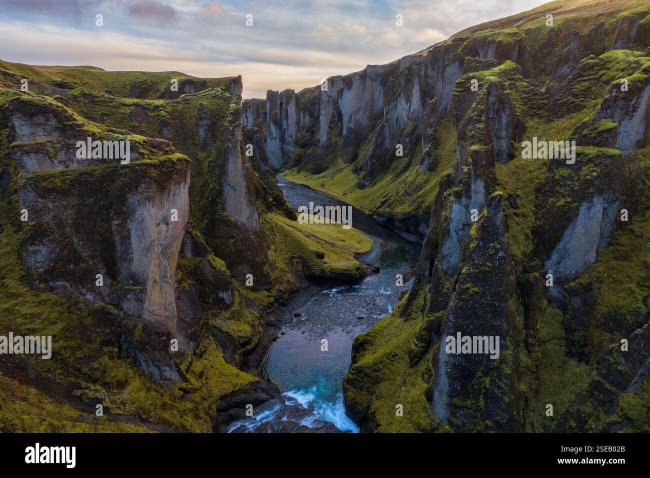 Aerial view fjadrargljufur canyon in hi-res stock photography and ...