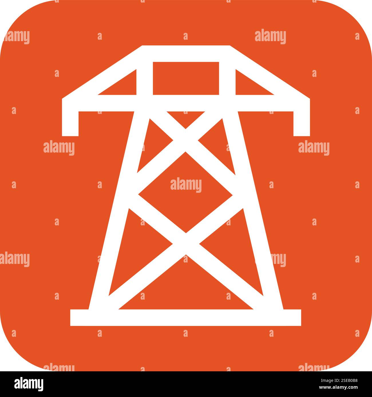 Electric Tower Vector Icon Design Illustration Stock Vector Image & Art ...