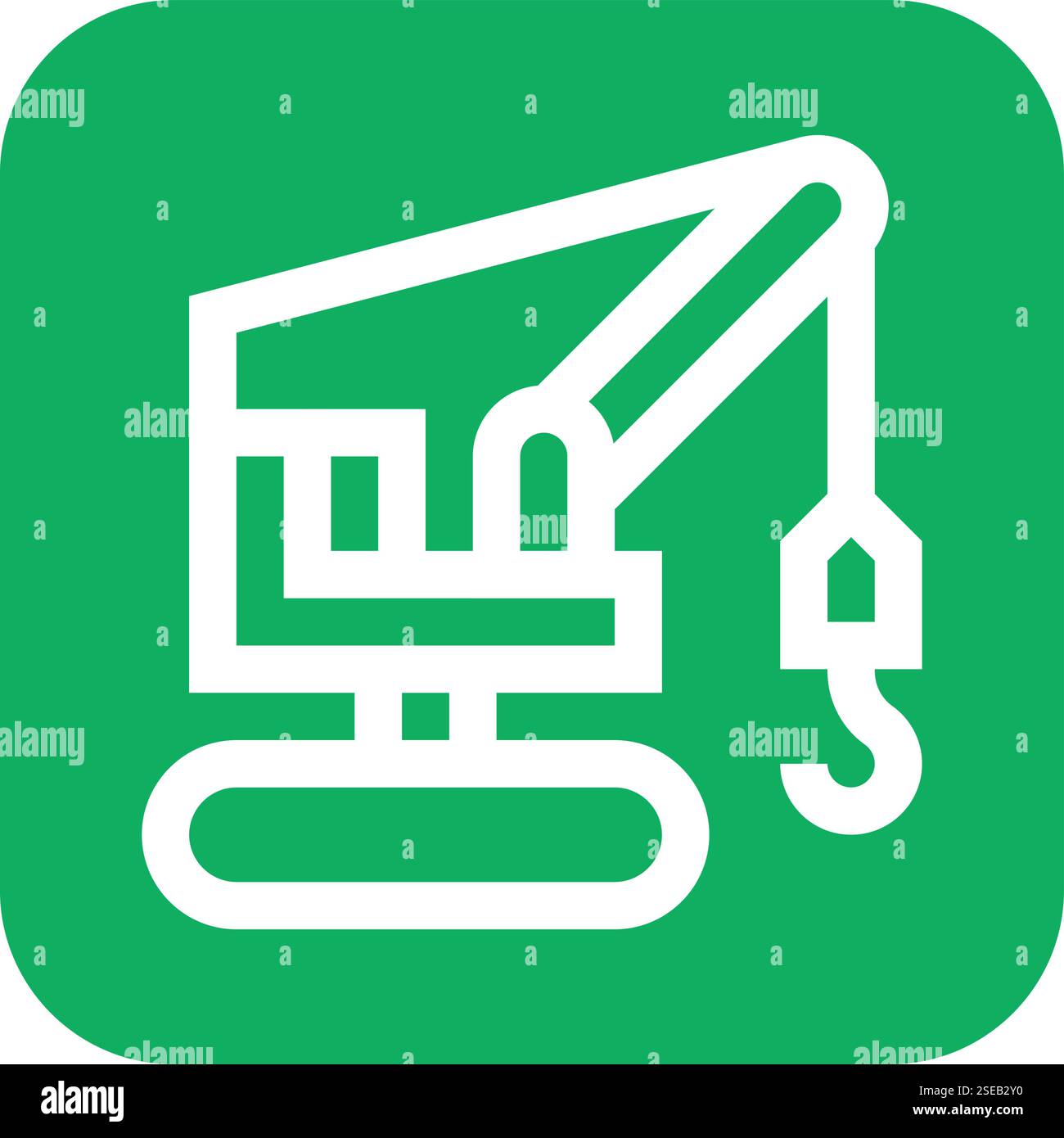 Crane Machine Vector Icon Design Illustration Stock Vector Image & Art ...