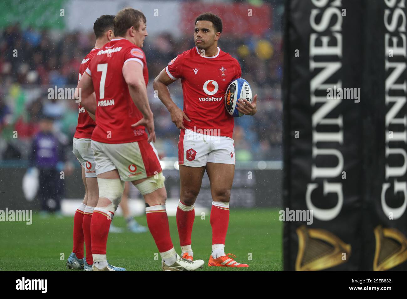Rome, Italy. 08th Feb, 2025. Rome, Italy 08.02.2025:Jac Morgan of Wales ...