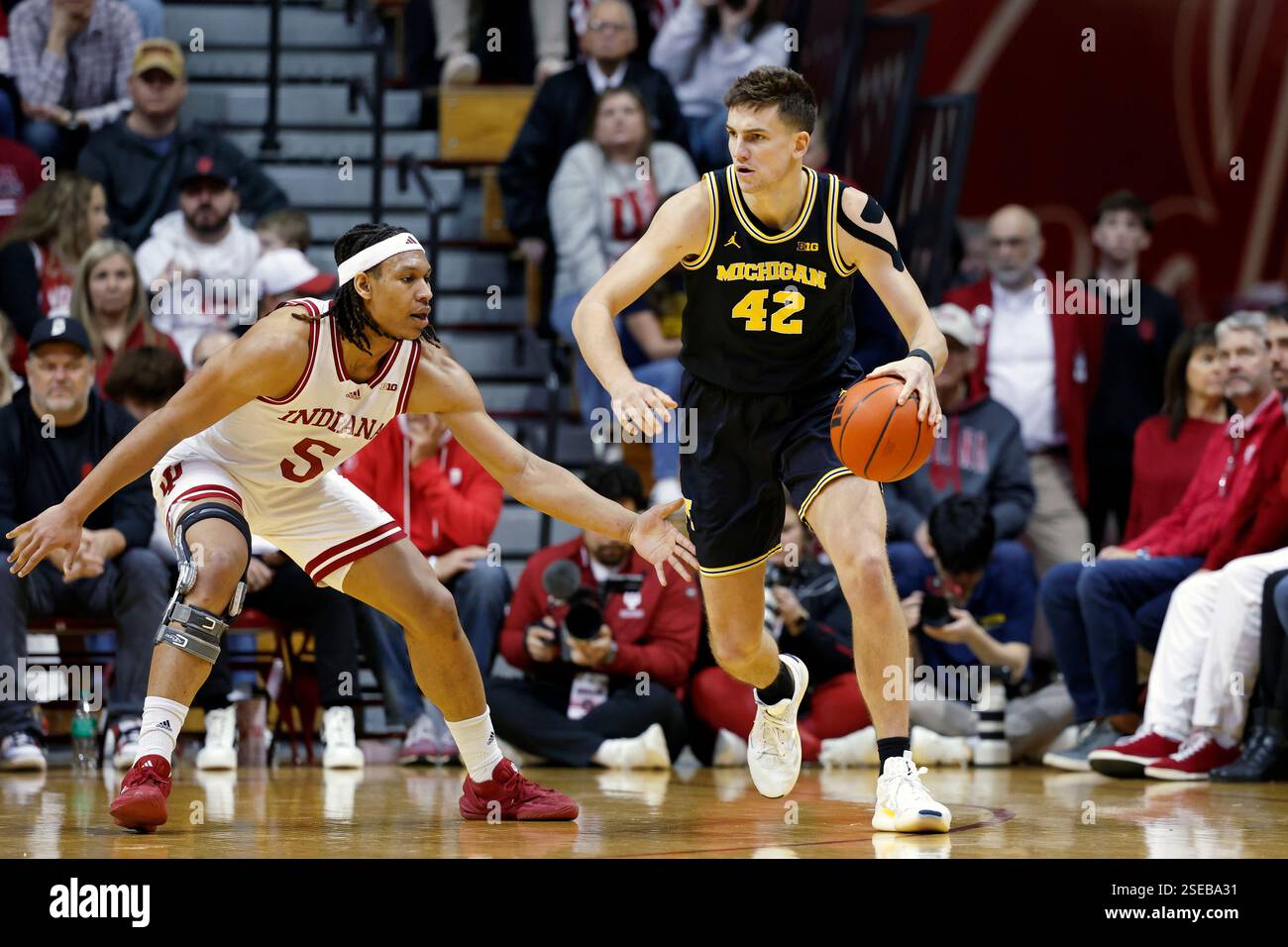 BLOOMINGTON, IN - FEBRUARY 08: Michigan Wolverines forward Will ...