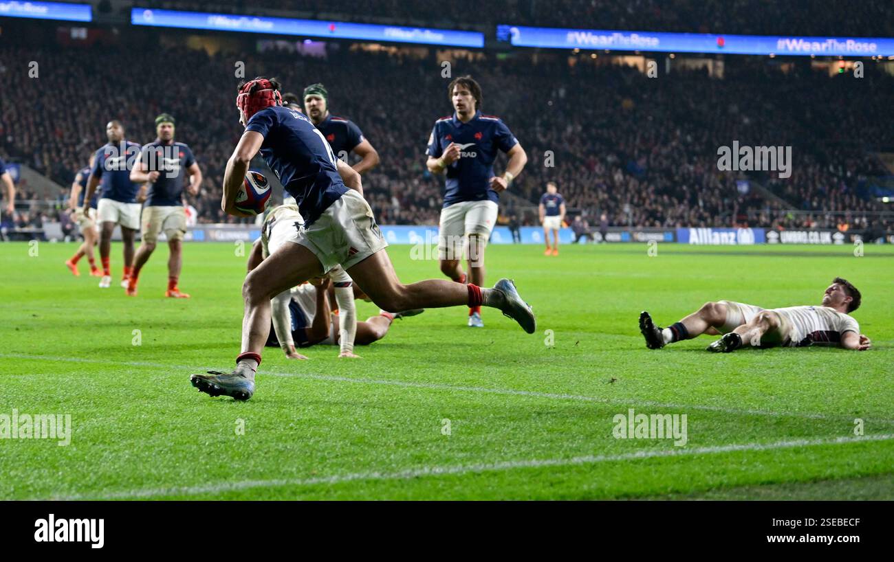 Twickenham, United Kingdom. 08th Feb, 2025. Guinness Mens 6 Nations. England V France. Allianz ...