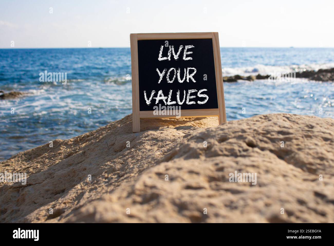 Live your values symbol. Concept words Live your values on chalk ...