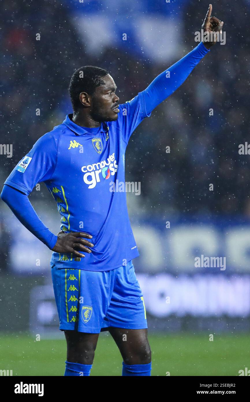 Empoli, Italy. 08th Feb, 2025. Emmanuel Gyasi of Empoli FC gestures in ...