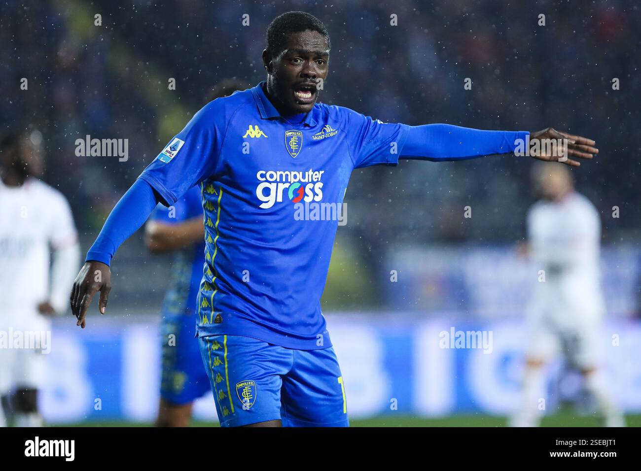 Empoli, Italy. 08th Feb, 2025. Emmanuel Gyasi of Empoli FC gestures in ...