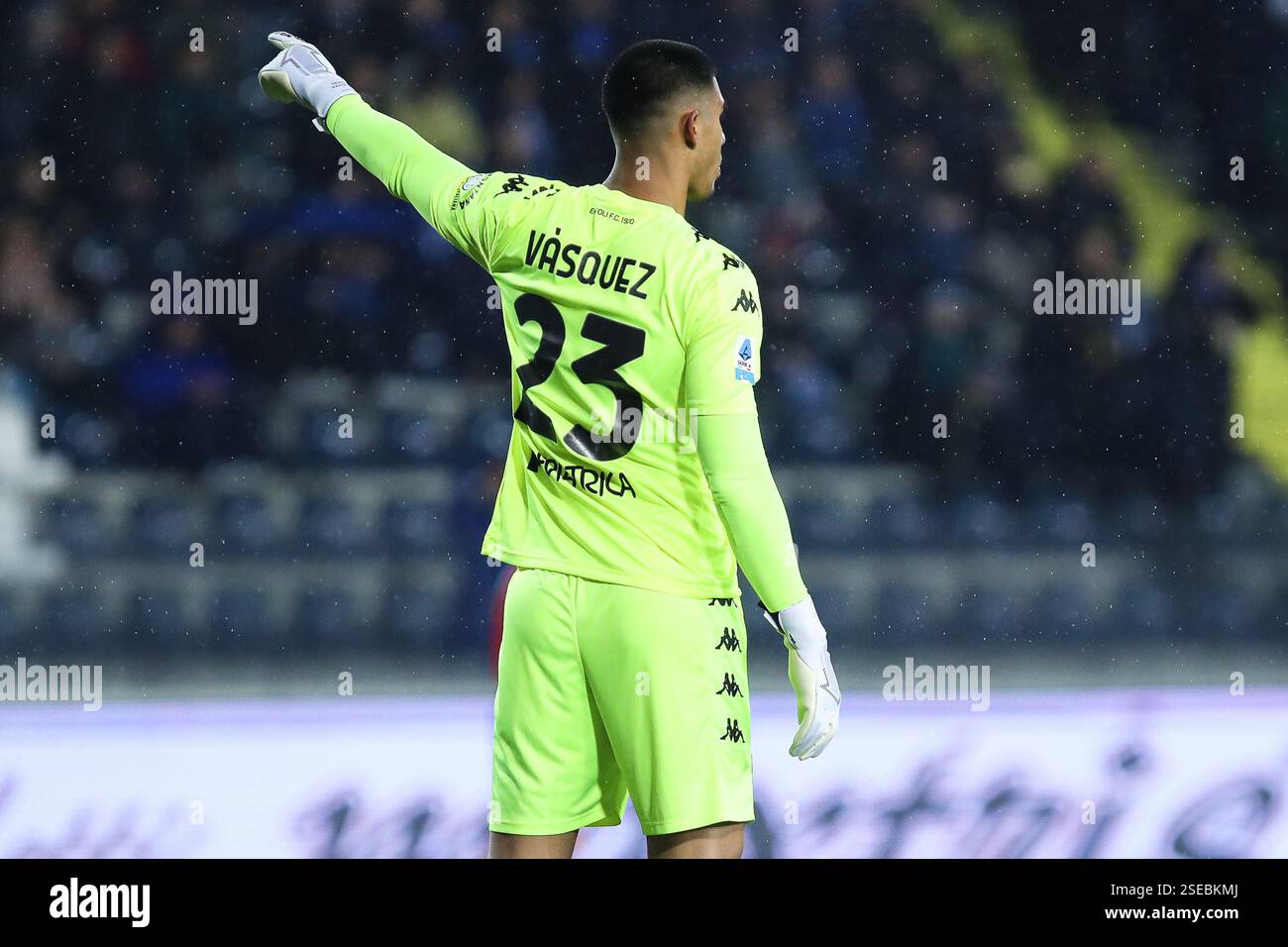 Empoli, Italy. 08th Feb, 2025. Devis Vasquez of Empoli FC gestures in ...