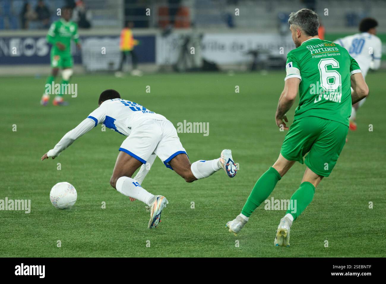 Lausanne, Switzerland. 8 February, 2025: Teddy Okou (attacker) of FC ...