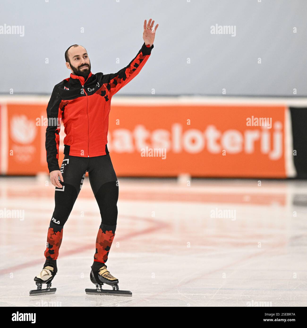 DUBOIS Steven CAN wins the 500m final during the ISU Short Track World ...