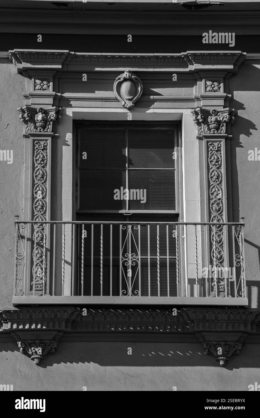 Old building columns balcony Black and White Stock Photos & Images - Alamy