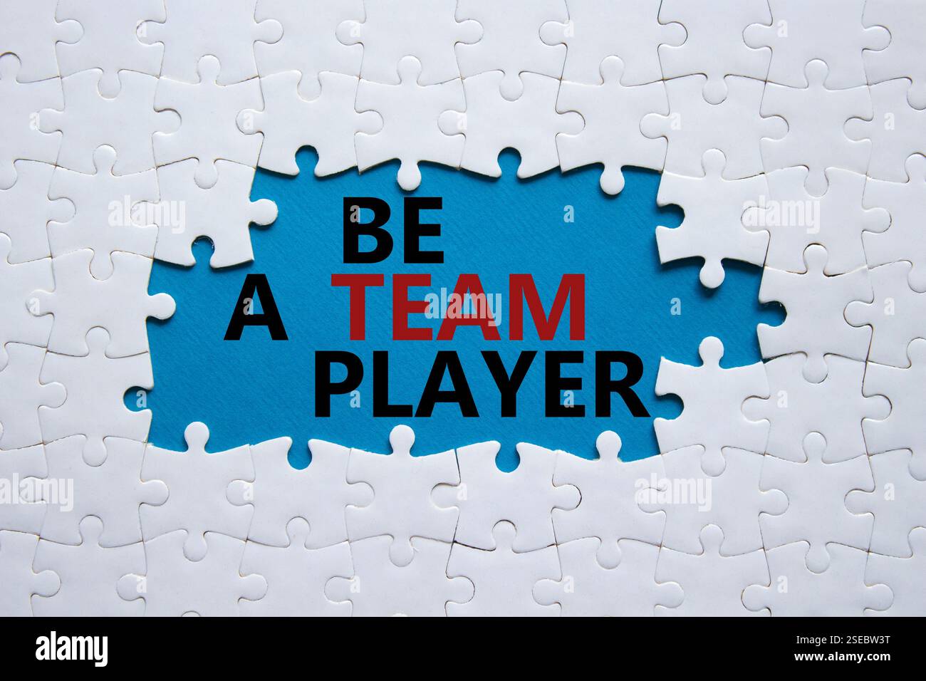 Be a team player symbol. Concept words Be a team player on white puzzle ...