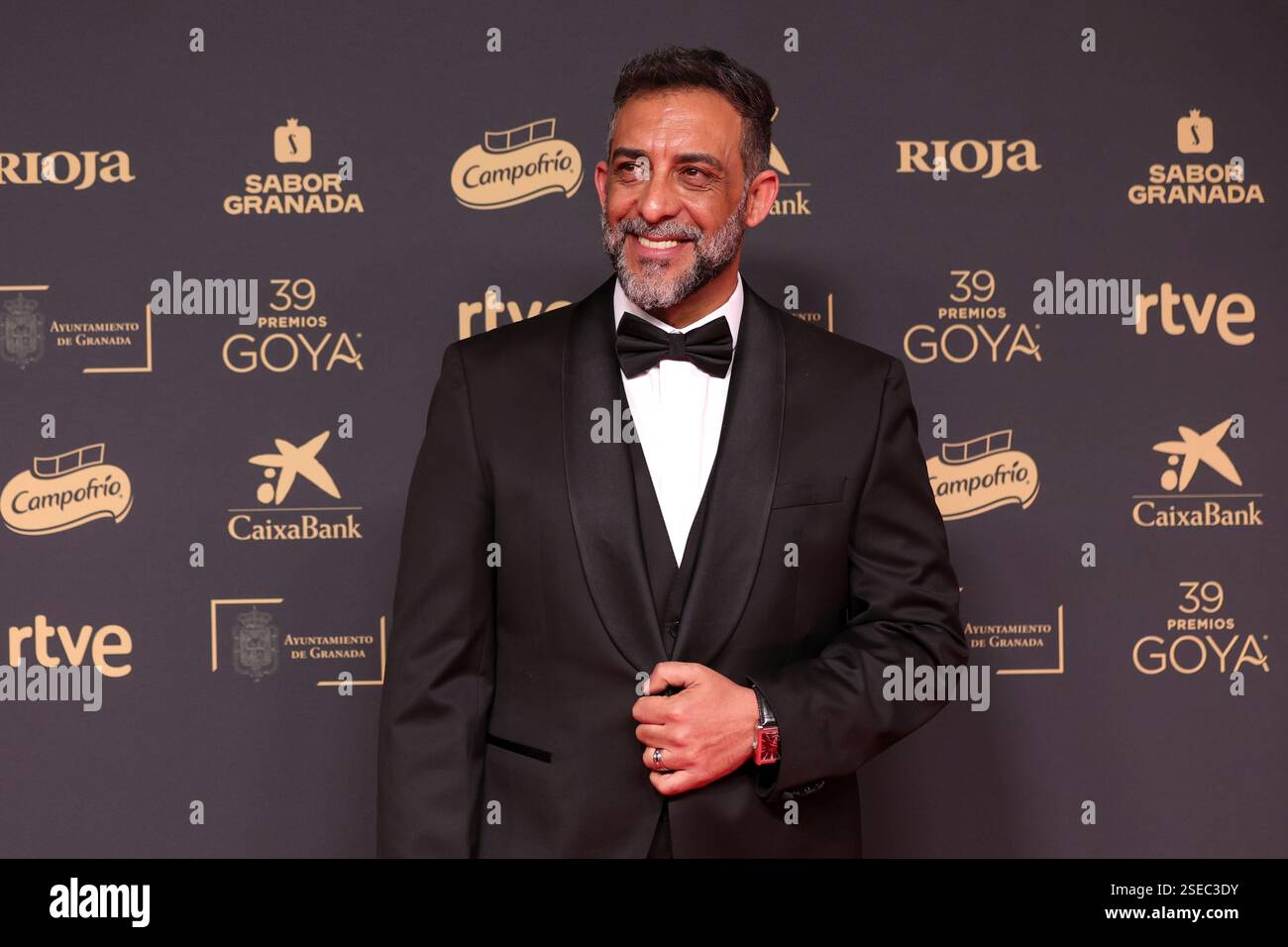 Moreno Borja poses for photographers upon arrival for the 39th Goya ...