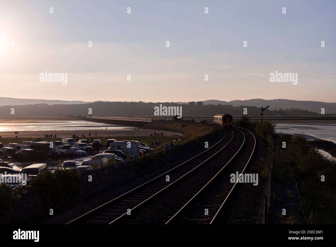 Northern rail class 156 super sprinter train Approaching Arnside ...