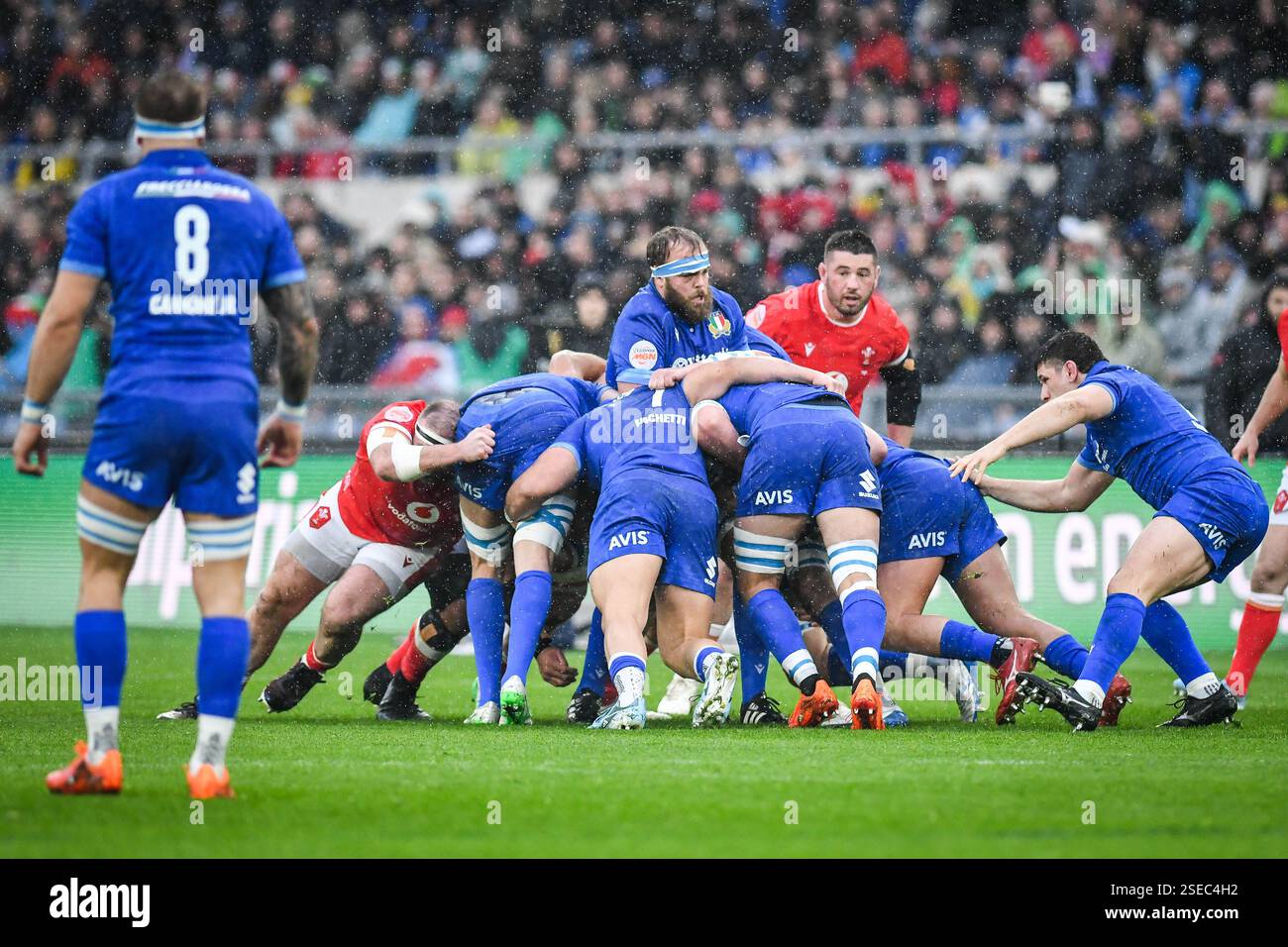 Niccolo CANNONE of Italy during the 2025 Six Nations Championship ...