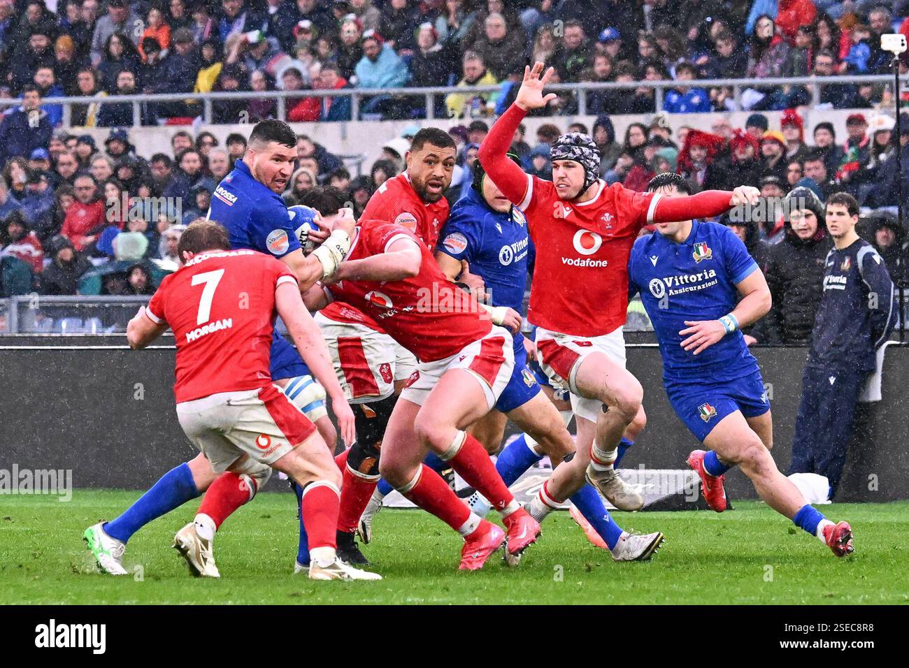 Rome, Italy. 08th Feb, 2025. during the match Italia vs Wales at ...