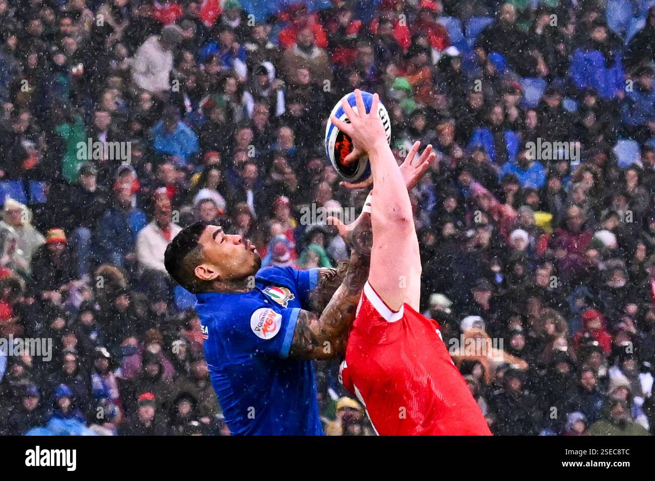 Rome, Italy. 08th Feb, 2025. Monty Ioane ( ItalRgby ) during the match ...