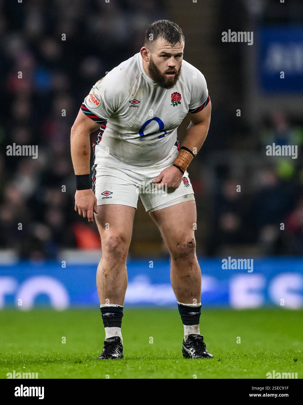 Luke Cowan-Dickie of England during the 2025 Guinness 6 Nations match ...