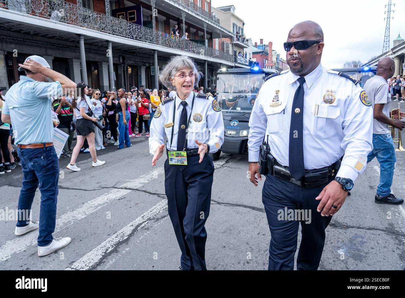 New Orleans Police Department Superintendant Anne Kirkpatrick, left ...