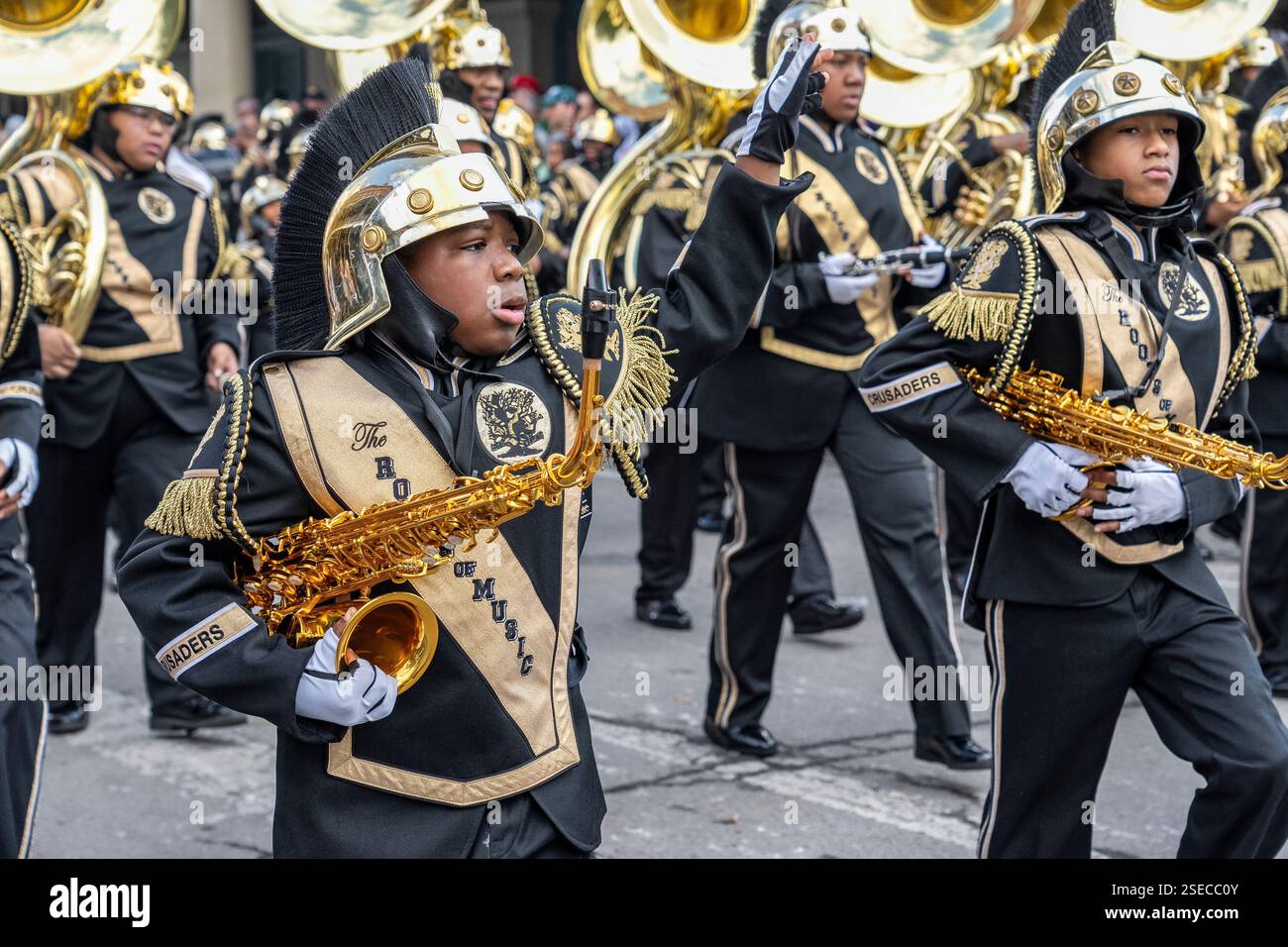 The Roots of Music Marching Crusaders participate in the New Orleans ...
