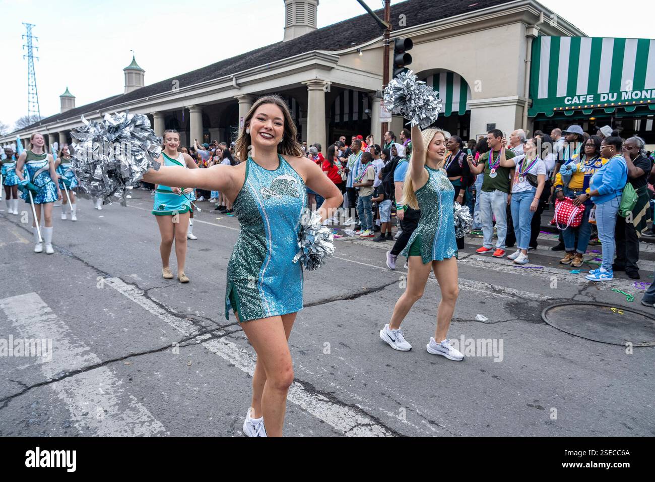 Cheerleaders participate in the New Orleans Super Bowl Host Committee ...