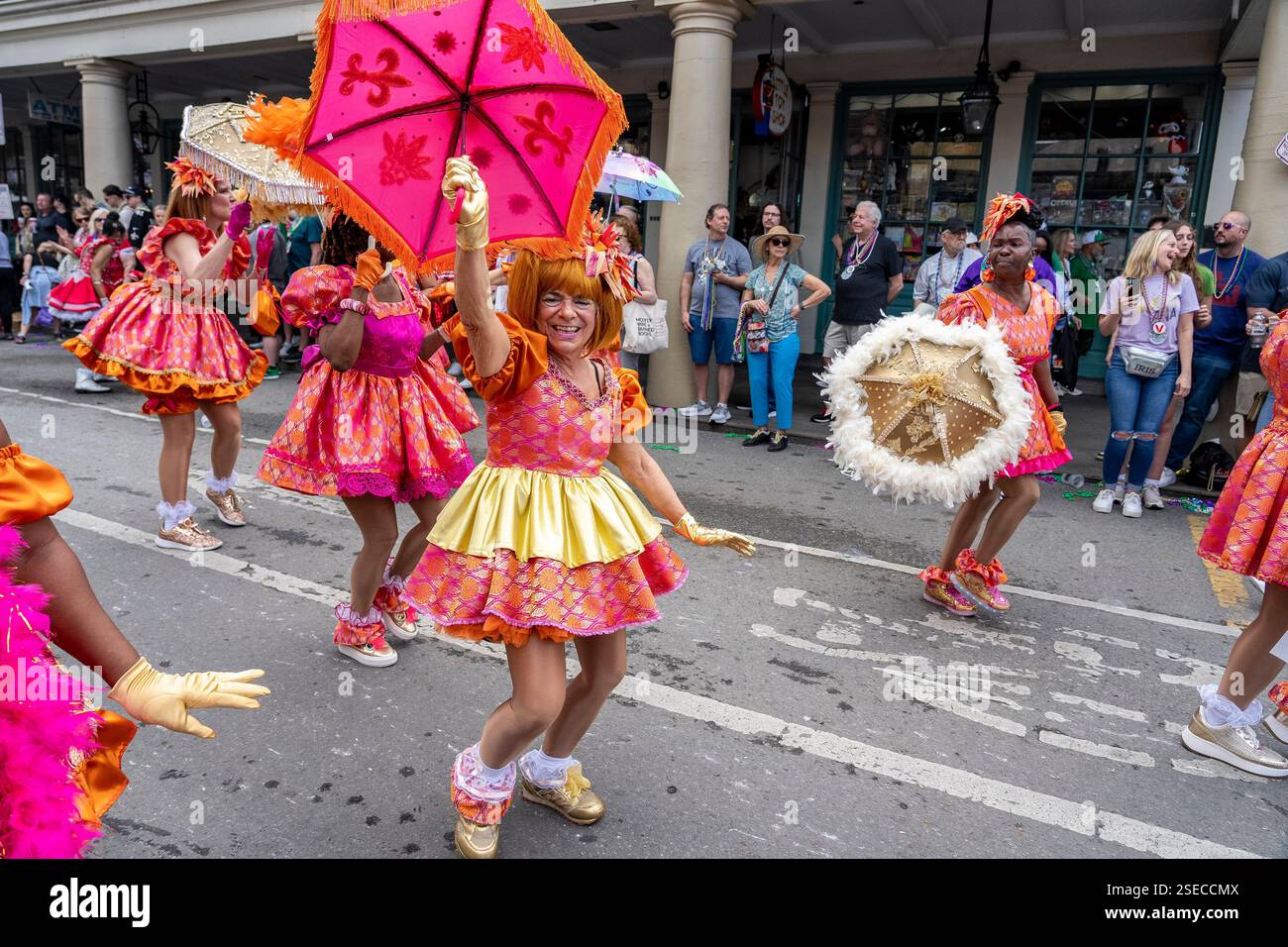 Le Bon Ton Baby Dolls march in the New Orleans Super Bowl Host ...