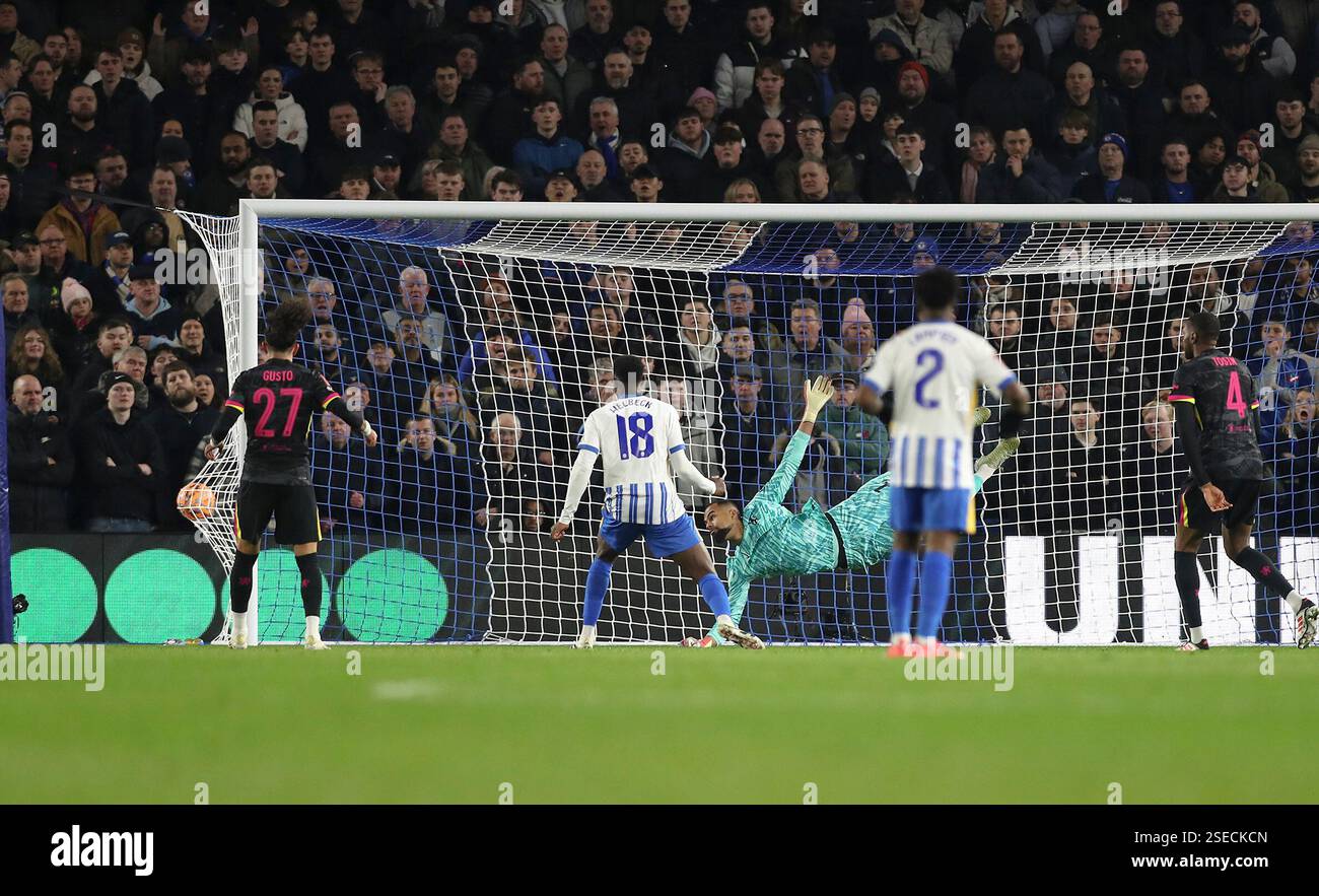 Brighton & Hove, England, United Kingdom on 8 February 2025. Georginio ...