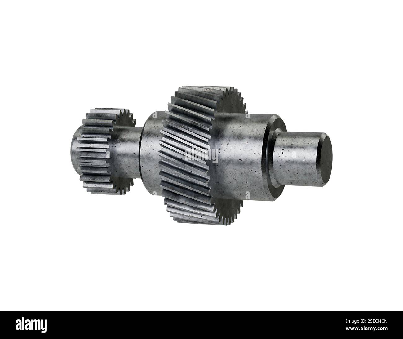 gear on metal shaft of automotive vehicle isolated on white background ...