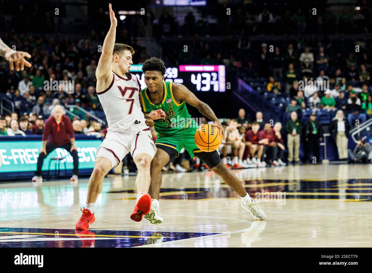 South Bend, Indiana, USA. 08th Feb, 2025. Notre Dame guard Markus ...