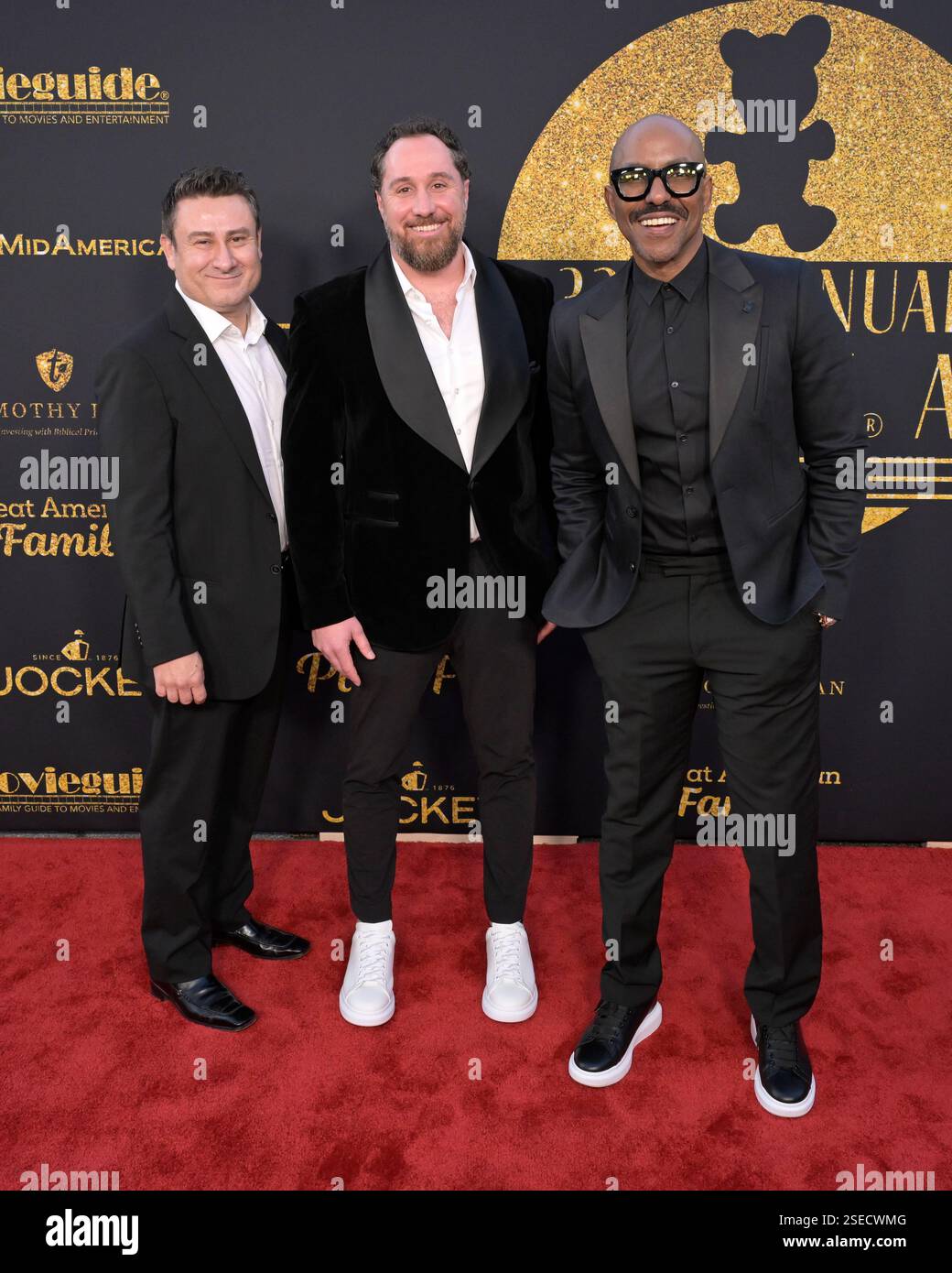 Hollywood, California, USA. 07th Feb, 2025. (L-R) Darin Chavez, Brandon ...