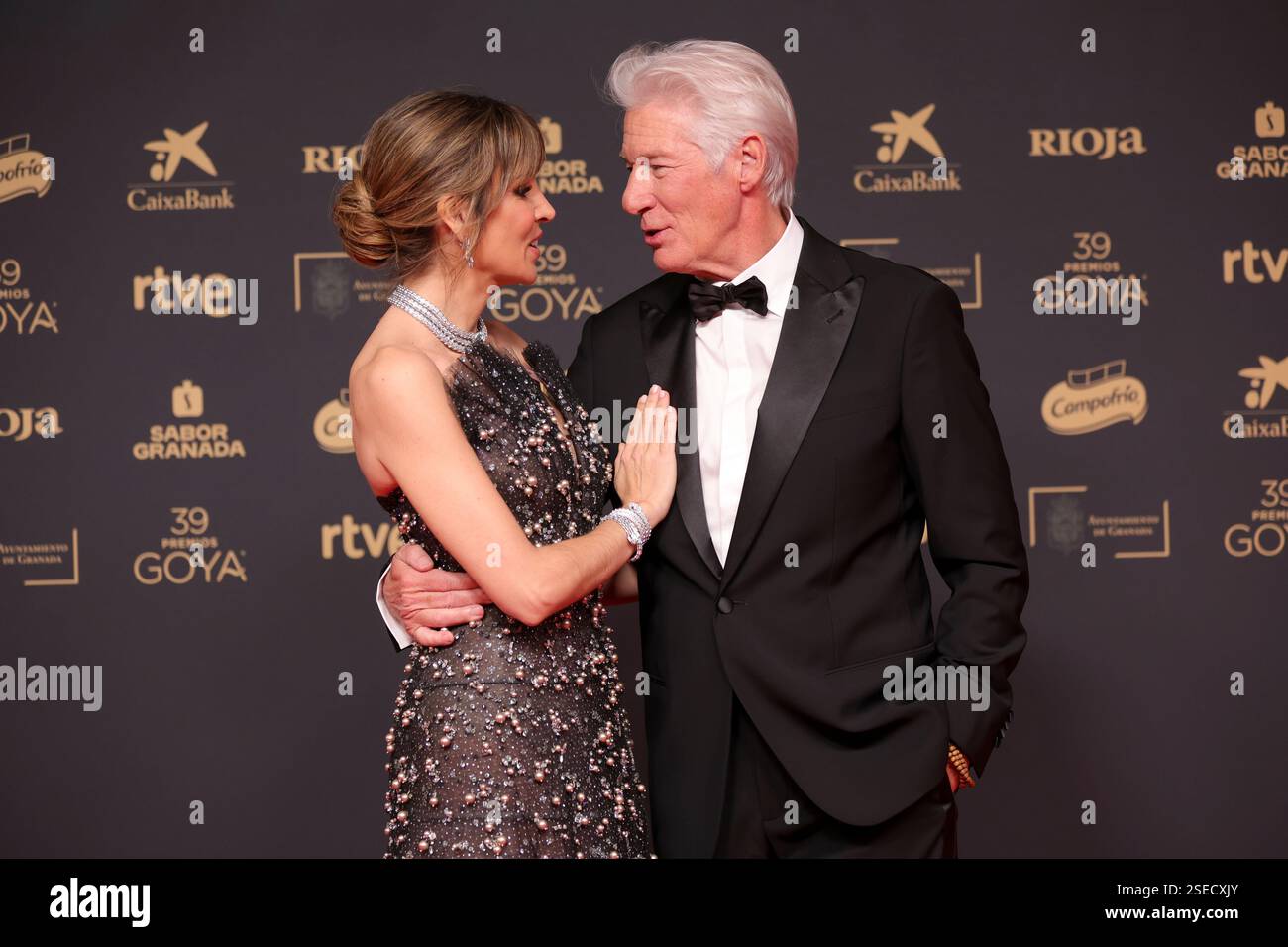 Alejandra Silva, from left, and Richard Gere pose for photographers ...