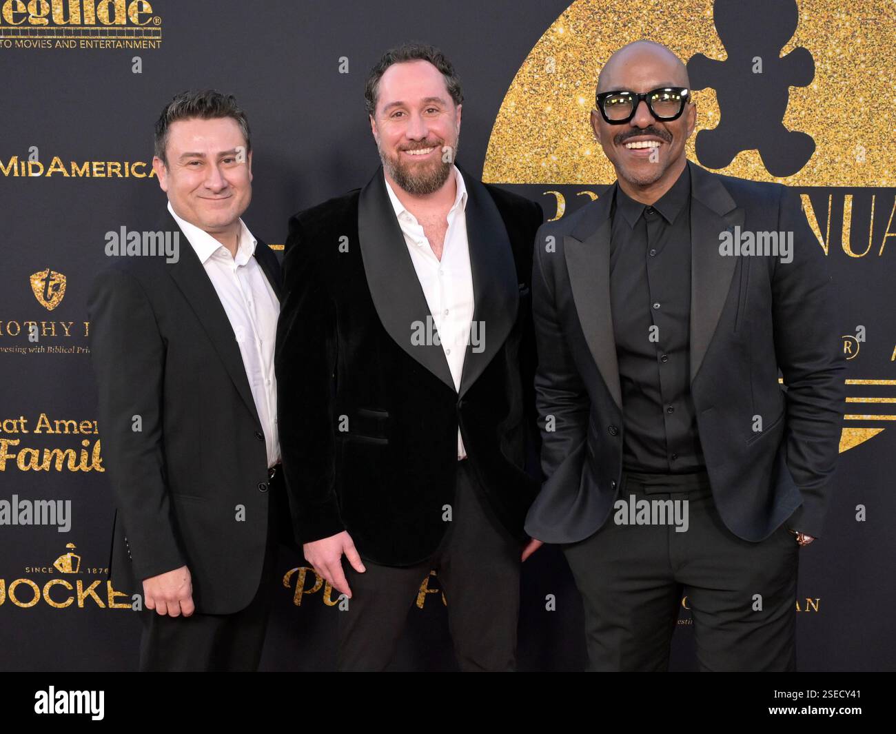 Hollywood, California, USA. 07th Feb, 2025. (L-R) Darin Chavez, Brandon ...