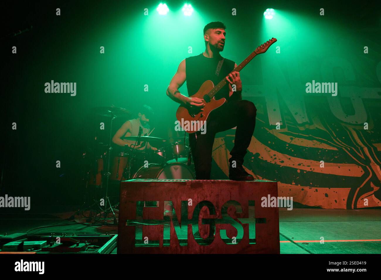 Munich, Germany, February 7th 2025: Ramin Tehrani (Guitar) of Engst at ...