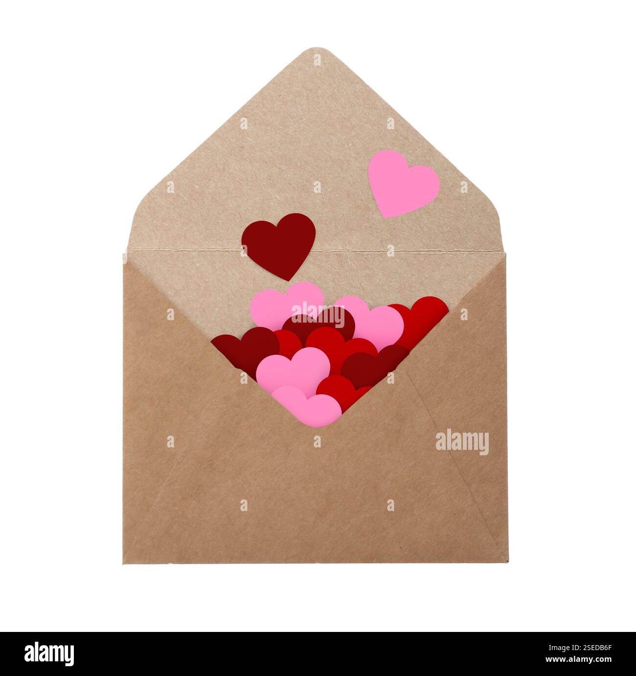 Top view envelope love Cut Out Stock Images & Pictures - Alamy