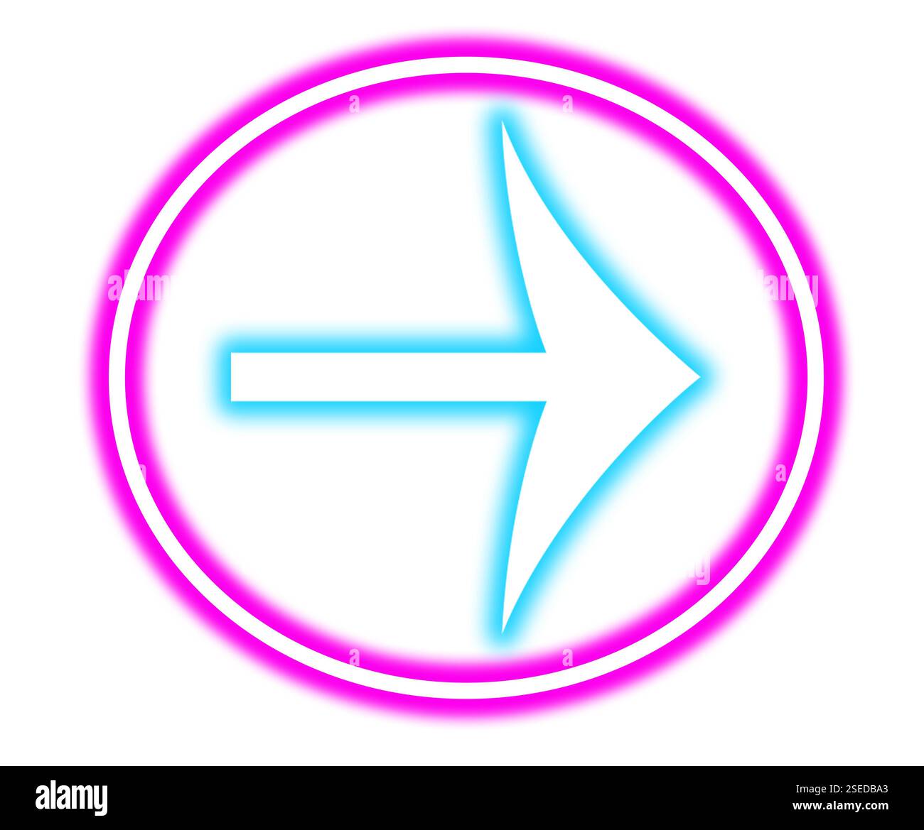 Old glowing neon sign Cut Out Stock Images & Pictures - Alamy