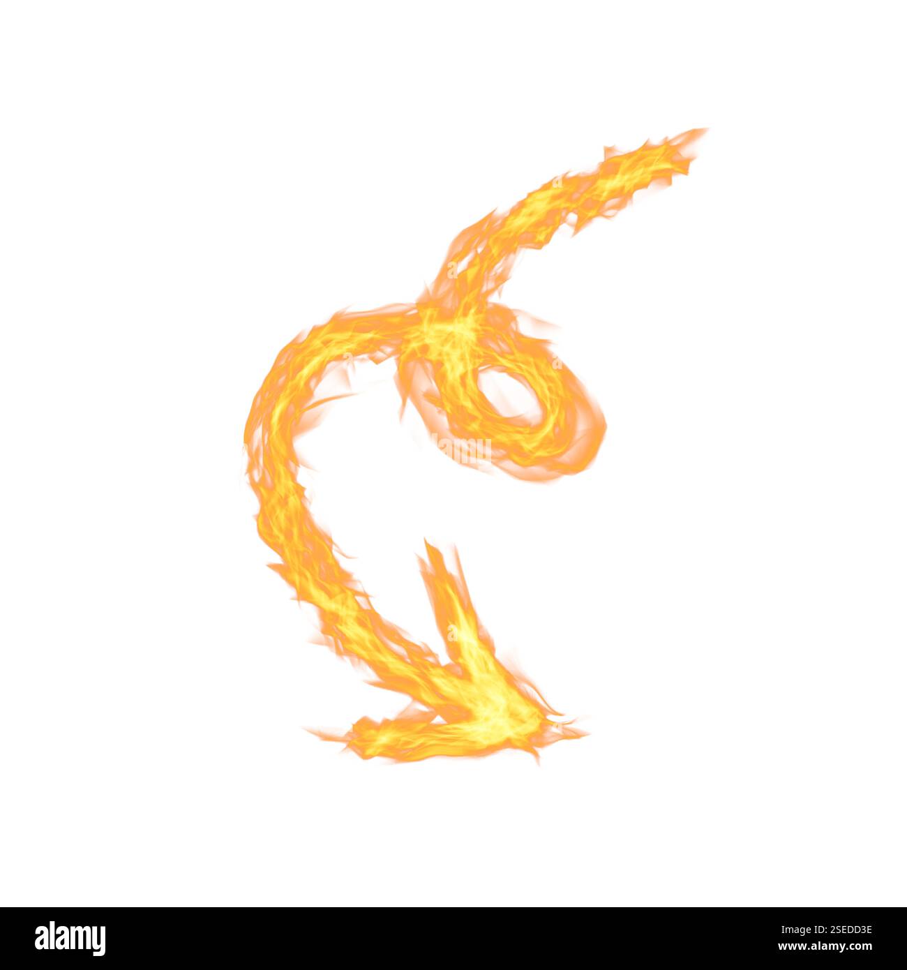 One arrow of fire isolated on white Stock Photo - Alamy