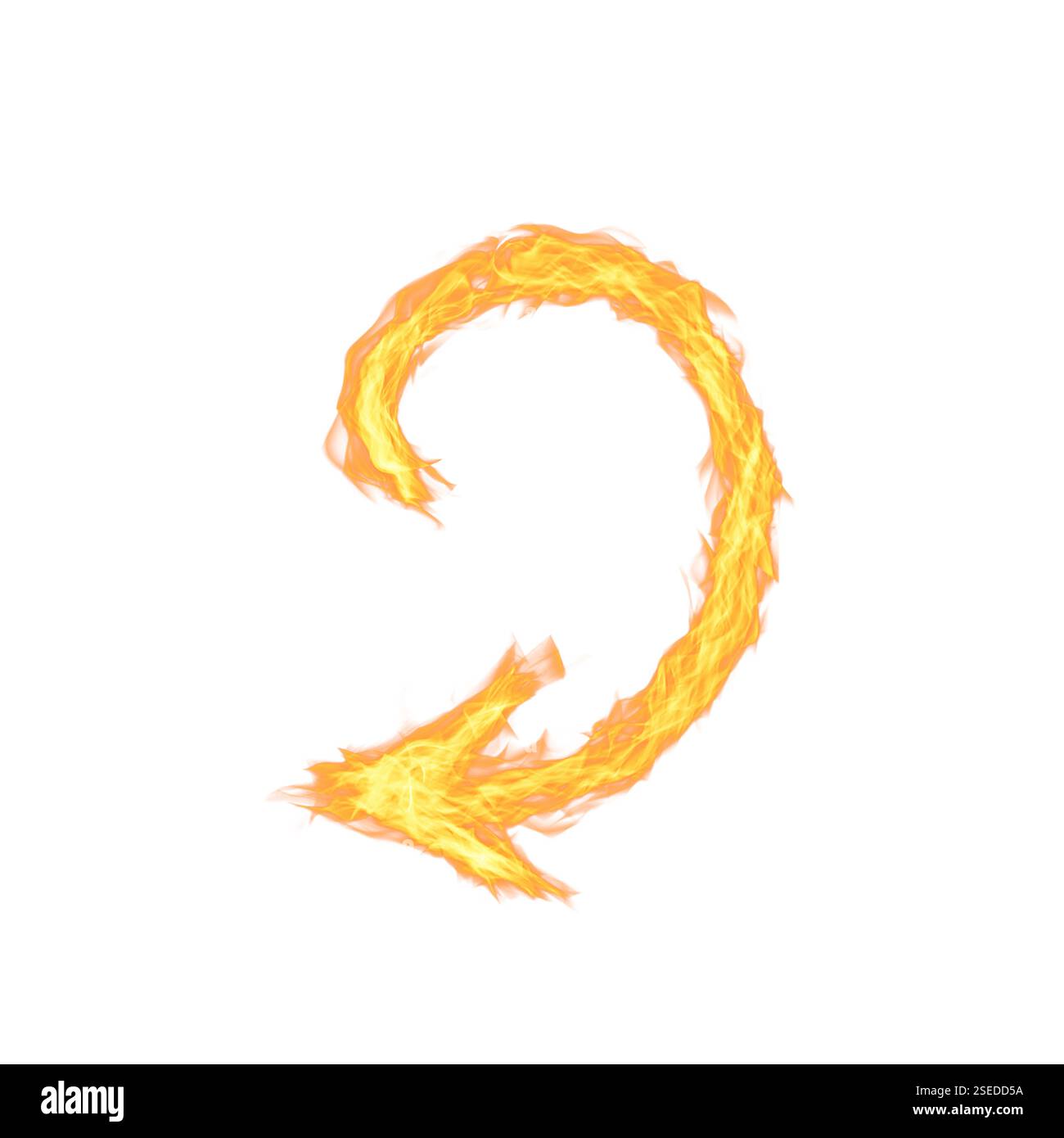 One arrow of fire isolated on white Stock Photo - Alamy