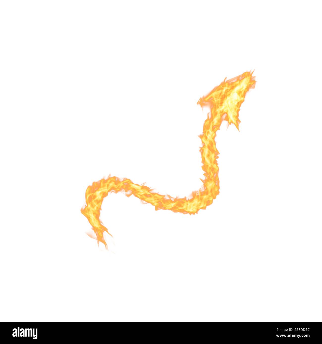 One arrow of fire isolated on white Stock Photo - Alamy