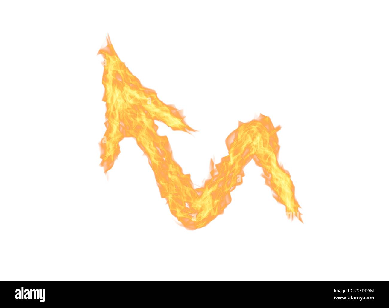 One arrow of fire isolated on white Stock Photo - Alamy
