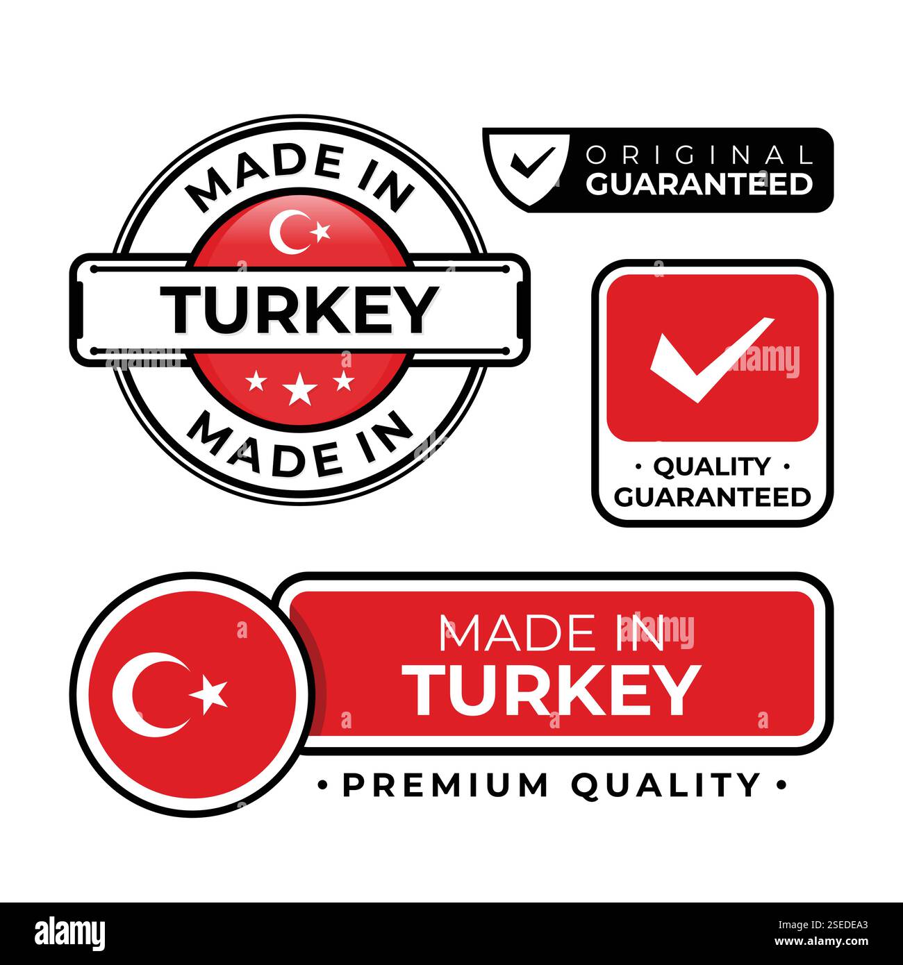 Badge bundle made in Turkey label icon emblem isolated on white ...
