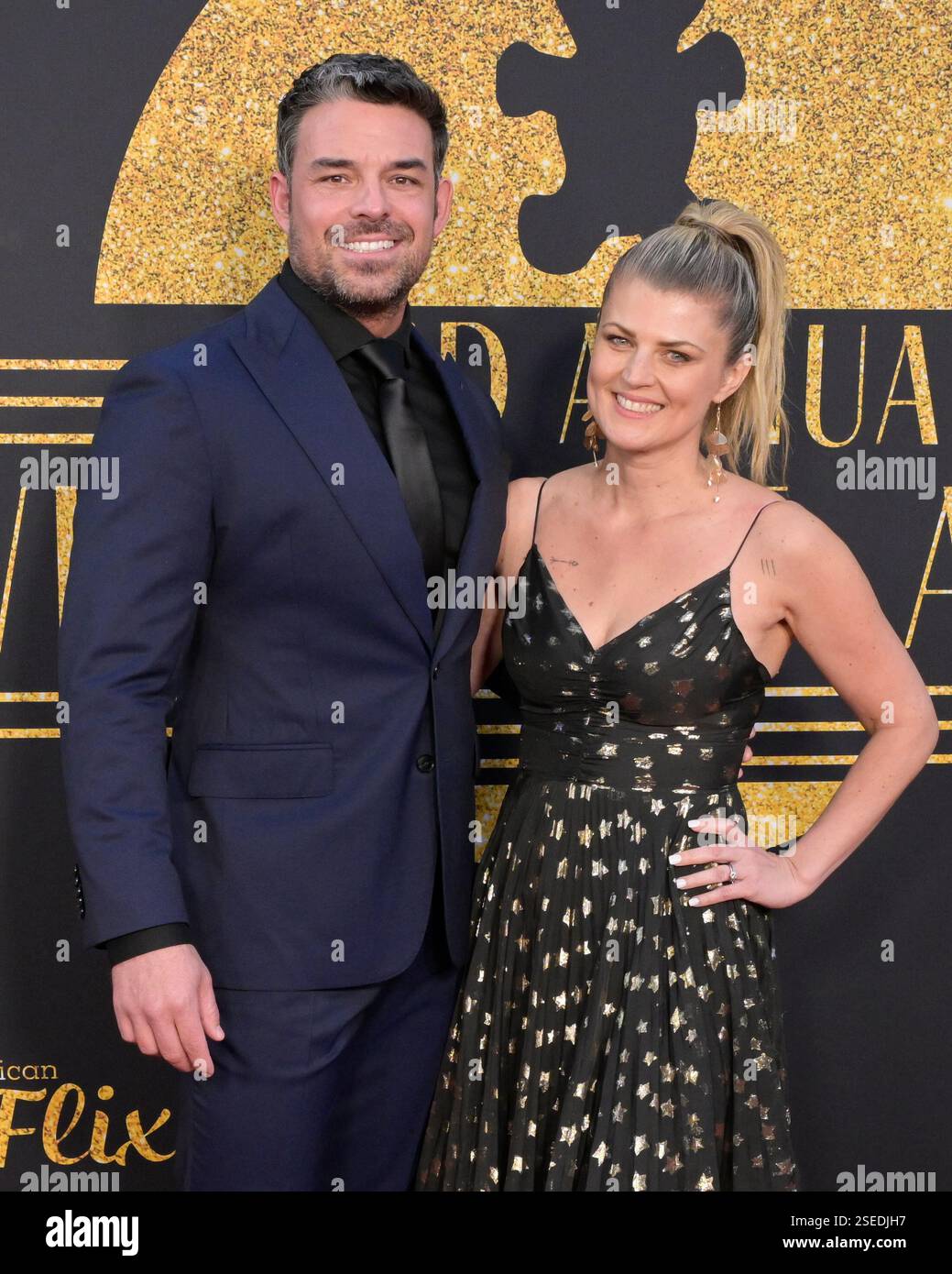 Hollywood, California, USA. 07th Feb, 2025. Ken Daurio and Michelle ...