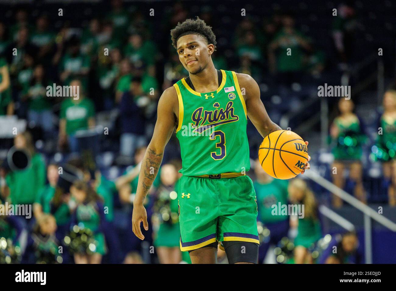 South Bend, Indiana, USA. 08th Feb, 2025. Notre Dame guard Markus ...