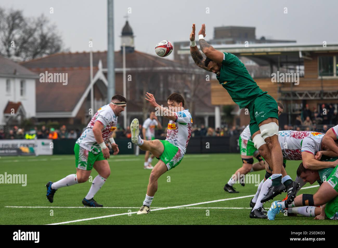 London, UK, 8th February 2025. Ealing Trailfinders second row Bobby De ...