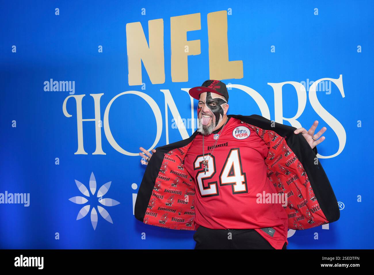 The 2024 Fan of the Year Honors Red Carpet at the NFL Honors award show ...