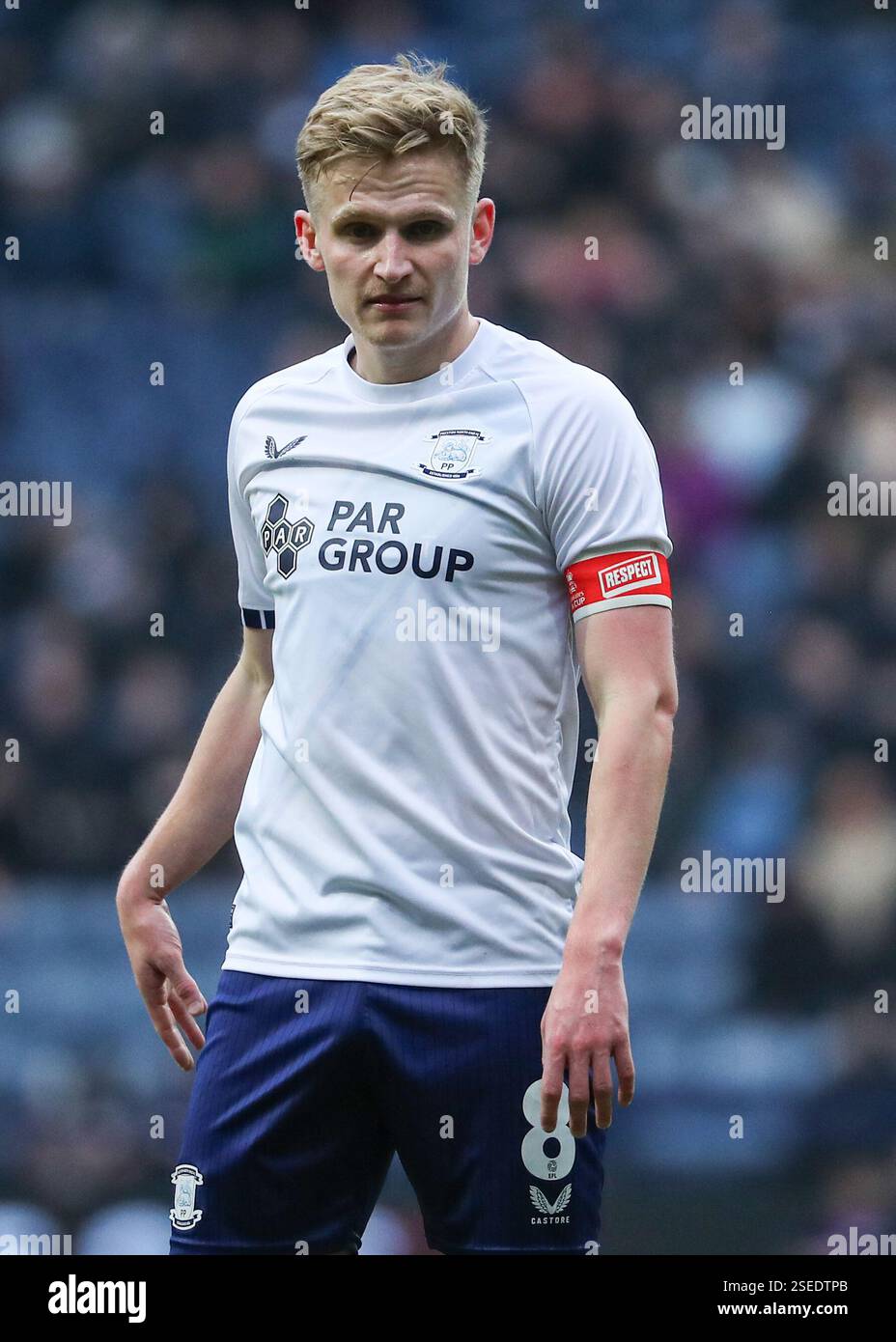 Preston, UK. 08th Feb, 2025. Ali McCann of Preston North End during the ...