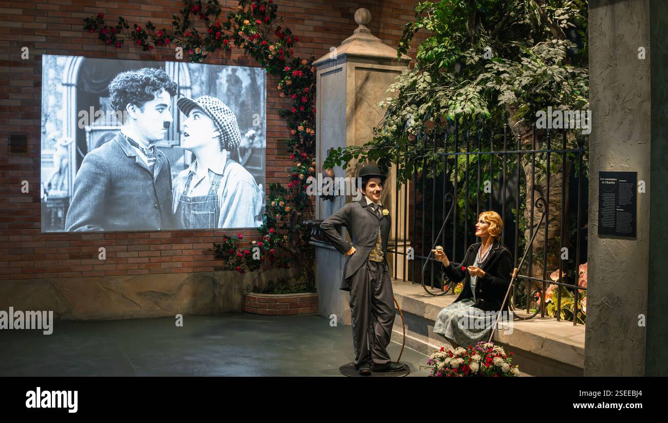 Vevey, Switzerland - January 2, 2025: Scene from sets of legendary ...