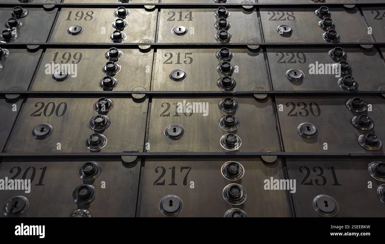 Vevey, Switzerland - January 2, 2025: Vintage Bank Safes with Numbers ...